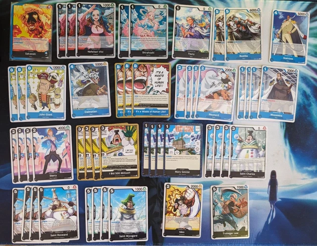 ONE PIECE TCG 51 Card Sakazuki Blue/Black Complete Deck Ft Lucci ...