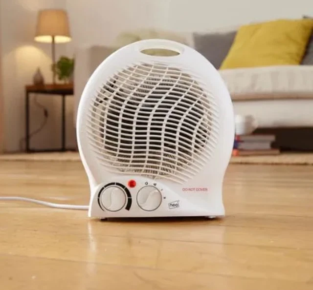 FAN HEATER 1000W 2000w portable Upright Fan Heater - White warm air ...