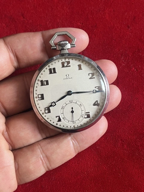 MONTRE OMEGA GOUSSET Pocket Watch Années 1930 Vintage Art Deco Acier ...