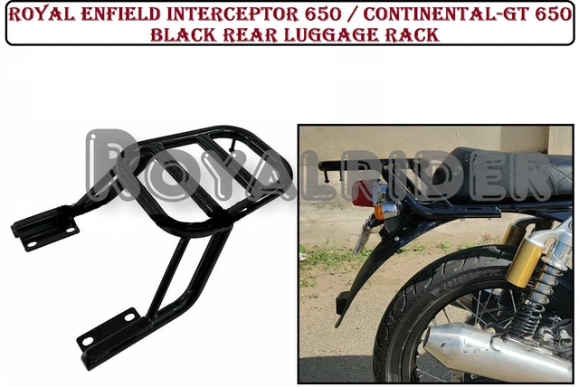 ROYAL ENFIELD INTERCEPTOR 650 / Continental Gt 650 Black Rear Luggage ...