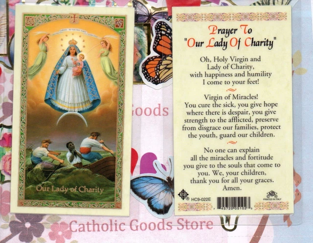 +HOLY CARD LAMINATED+-&PRAYER to Our Lady of Charity" /Virgin of Miracles/ (L98} £2.96 - PicClick UK
