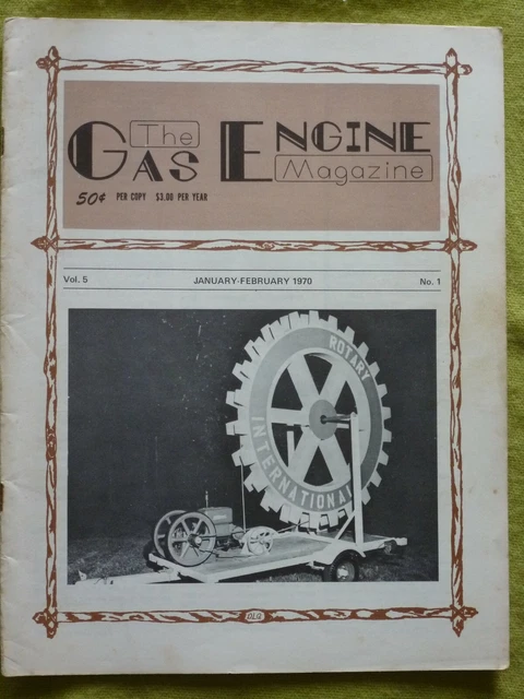 THE GAS ENGINE Magazine / Jan-Feb 1970 / An Old Economy, 11/2Hp Engine ...