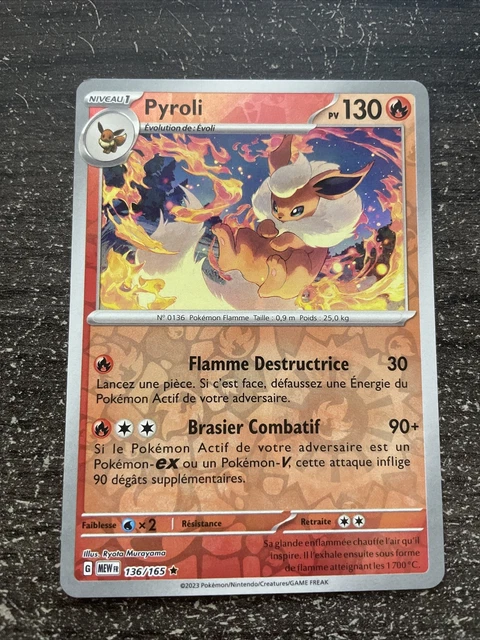PYROLI REVERSE - Pokémon 136/165 Ev3.5 Ecarlate Et Violet Mew 151 Neuf ...