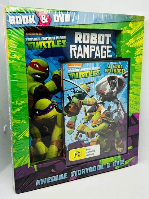 TMNT TURTLES STORYBOOK Robot Rampage & Dvd New Sealed Nickelodeon 2015 ...