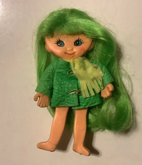VINTAGE 1969 IDEAL Flatsy doll green hair and outfit 'Rally' $9.99 ...
