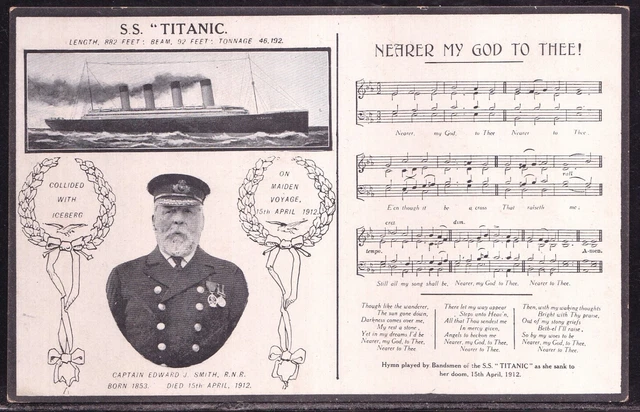 RMS TITANIC - White Star Line, Postcard, Hymn, Captain Smith EUR 63,42 ...