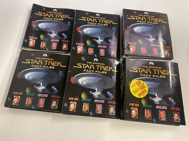 STAR TREK THE Official Fact Files Bundle Of 6 Binders £9.95 - PicClick UK