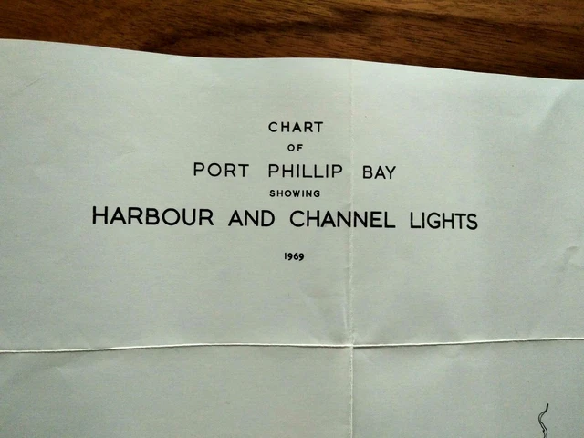 OLD PORT PHILLIP Bay Map Chart Harbour And Channel Lights 1959 Vic ...