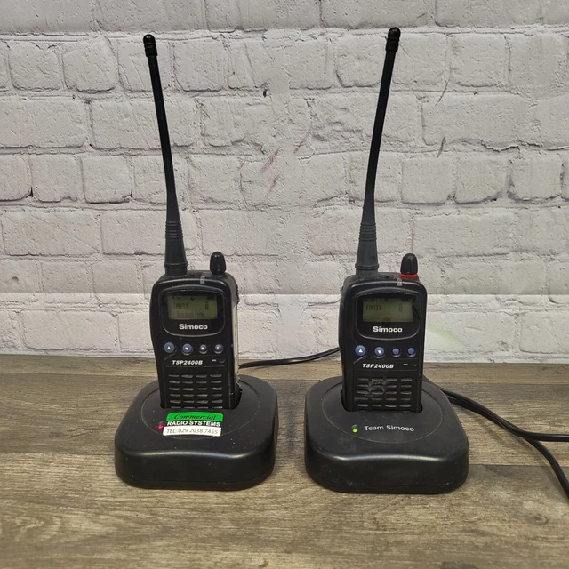 2 X SIMOCO TSP2100B TWO WAY RADIO With Charging Stands £54.99 - PicClick UK