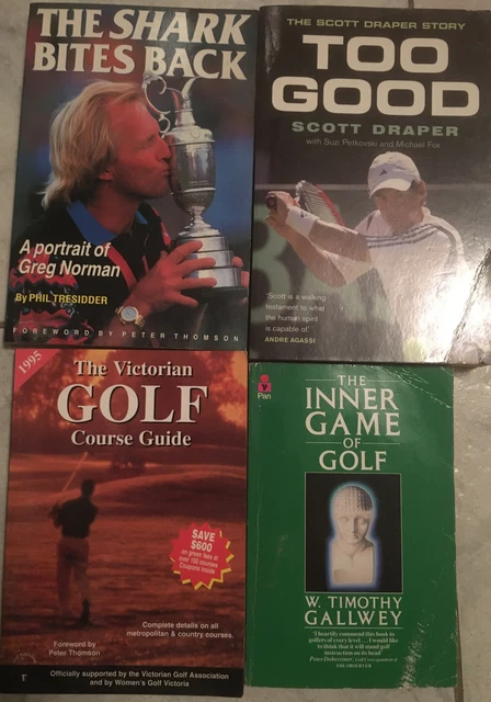 GOLF BOOKS THE Shark Bites Back Greg Norman Scott Draper Inner Game Of ...