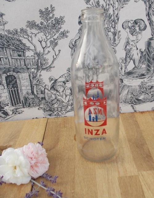 ANCIENNE BOUTEILLE DE Lait En Verre Inza EUR 17,00 - PicClick IT