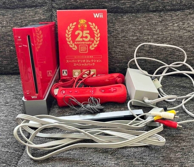 NINTENDO WII SUPER Mario Bros 25th Anniversary Limited Edition Red ...
