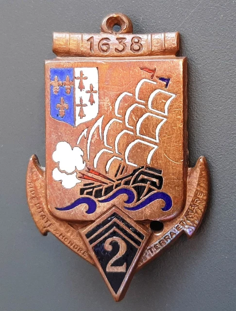 INSIGNE 2° RIC 1939 Vents Inversés WW2 Régiment Infanterie Coloniale ORIGINAL EUR 149,99 ...