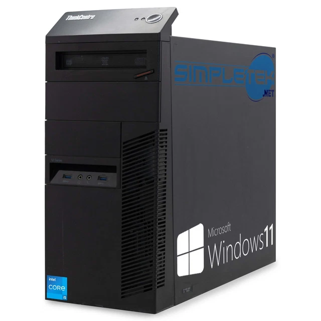 LENOVO M93P I5 Windows 11 Pro 8GB 120GB Ordinateur Fixe Bureau PC Tower ...