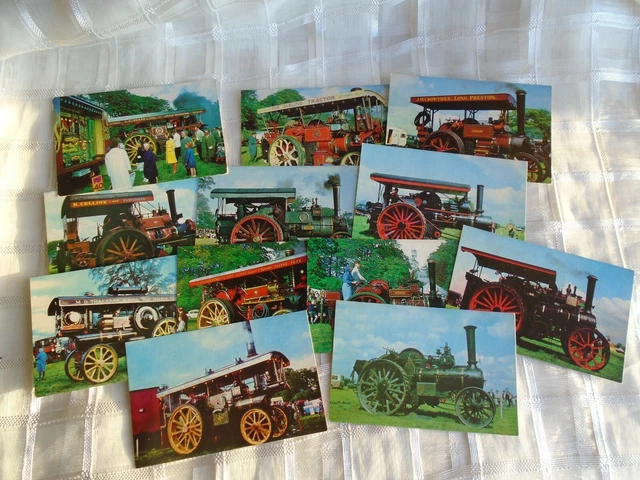 THE TRACTION ENGINE set of 12 cards issued by Brook Motors Ltd 1960s £9 ...
