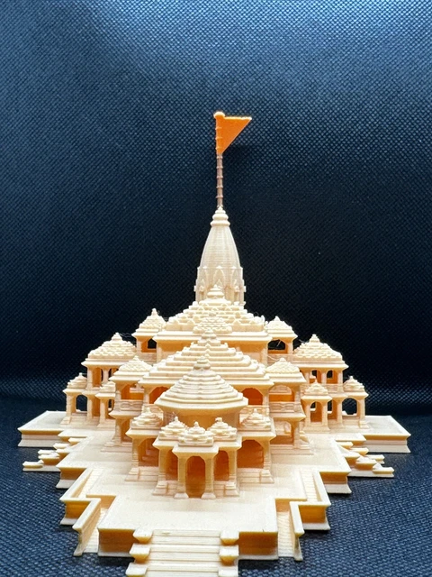 SHRI RAM MANDIR Ayodhya 3D Model Wooden Hand Carved Temple Decorative ...