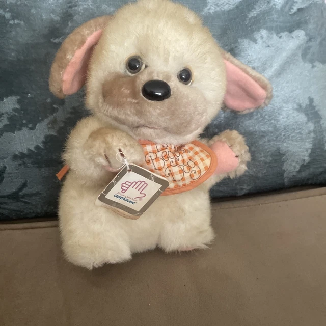 VINTAGE APPLAUSE LITTLE Beggar Dog Soft Stuffed Plush Toy Tag 1984 £19. ...