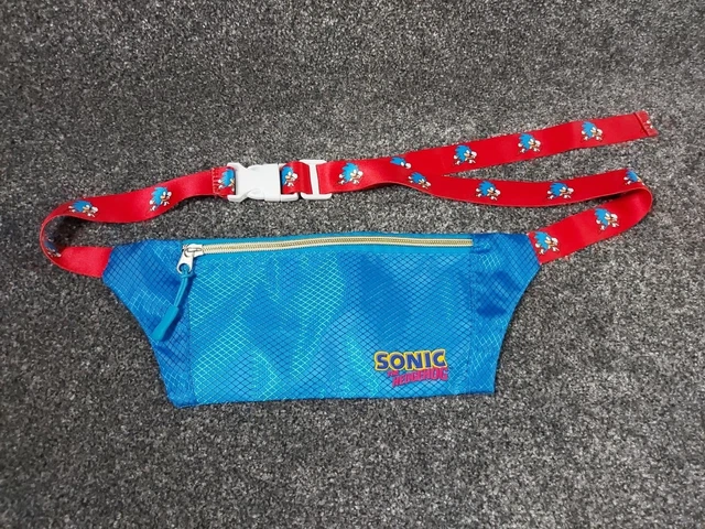 SEGA SONIC THE Hedgehog Blue/Red Adjustable Zip Bum Bag Waist Pouch £7. ...