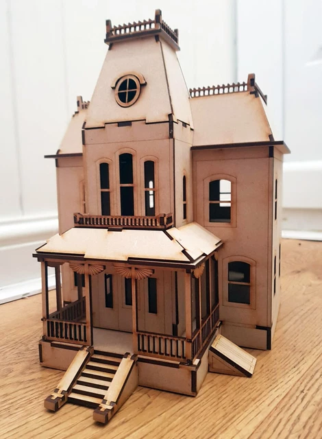 BATES MOTEL HOUSE Psycho Film Laser Cut Model Kit Wood £59.99 - PicClick UK