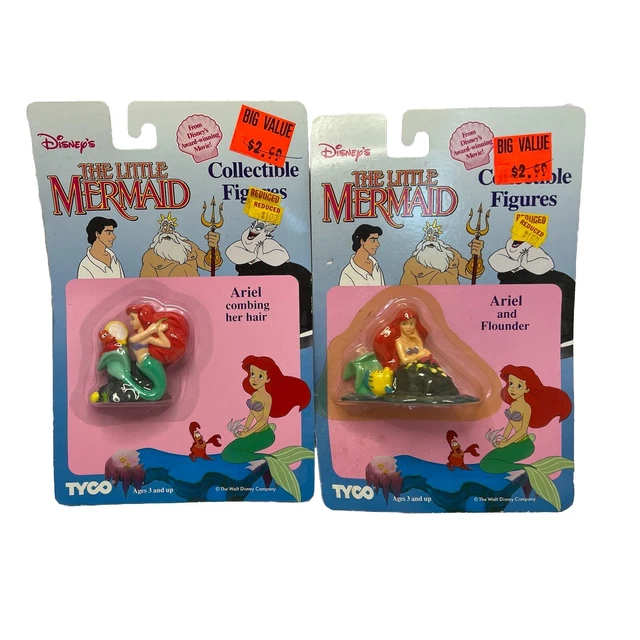 DISNEY THE LITTLE Mermaid Toy Figure Cake Topper Tyco Lot Of 2 ...