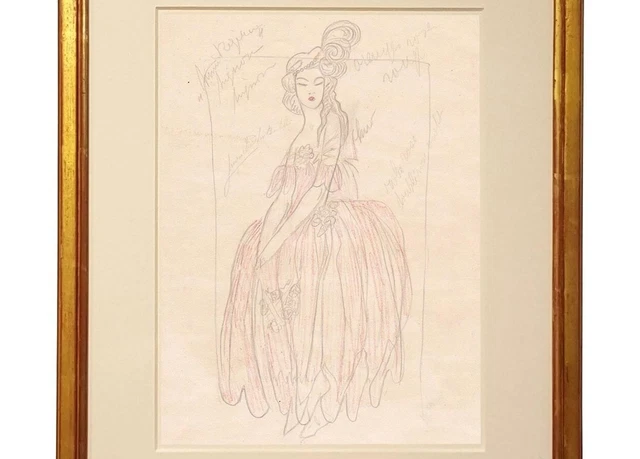 PAUL POIRET FASHION Drawing Sketch Concept Art Deco Erte Paris Couture ...