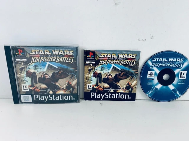 STAR WARS JEDI Power Battles PS1 PlayStation 1 PAL - VGC - Fast Post ...