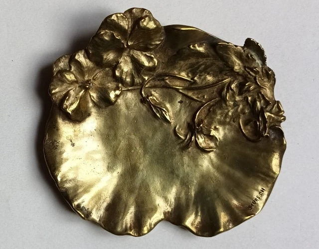 VIDE POCHE BRONZE signé Eugène MURSCH Art Nouveau 305 g EUR 75,00 ...