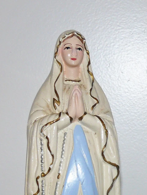 STATUETTE ANCIENNE EN plâtre La sainte Vierge Marie Notre Dame de ...