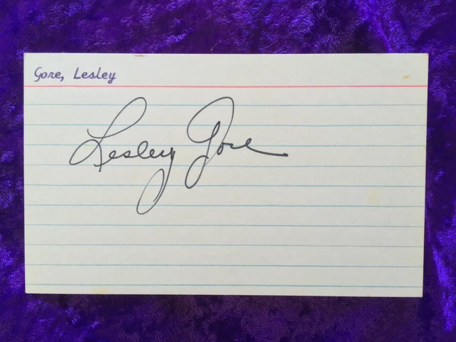 AUTOGRAPH: LESLEY GORE: Signed Card. Singer 1960'S Vintage 'It's My ...