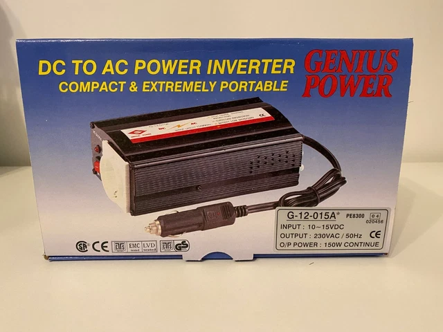 GENIUS POWER WECHSELRICHTER G12-015A 12V zu 230V 50Hz EUR 5,00 ...