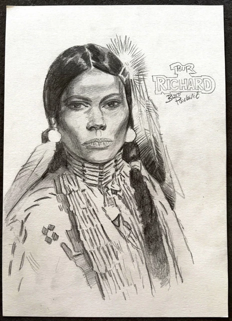 DESSIN ORIGINAL DEDICACE Boro Pavlovic - John Tanner - Comme Neuf EUR ...