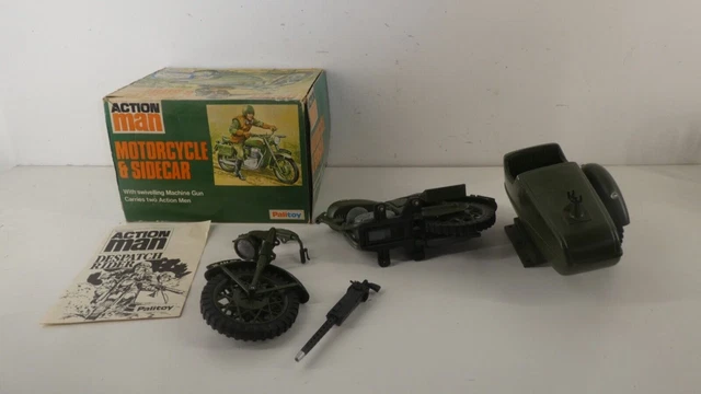 VINTAGE ORIGINAL PALITOY Action Man Motorcycle & Side Car - G2 £50.00 ...