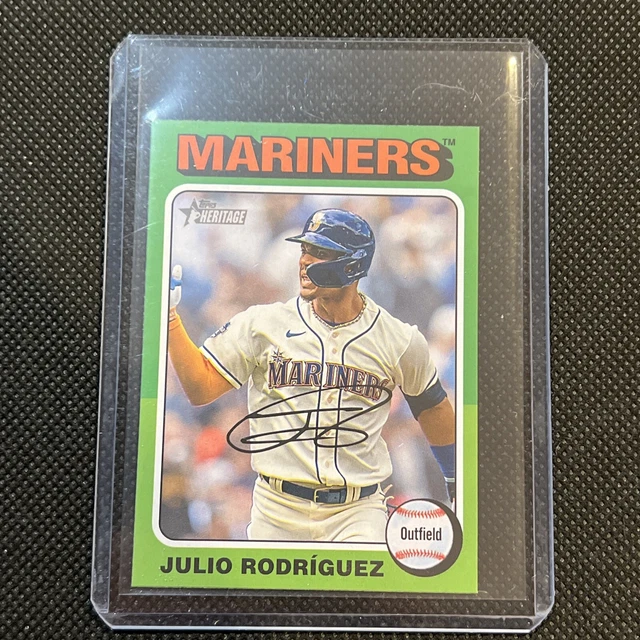 2024 TOPPS HERITAGE MINI #286 Julio Rodríguez SSP Uniforme Throwback ...