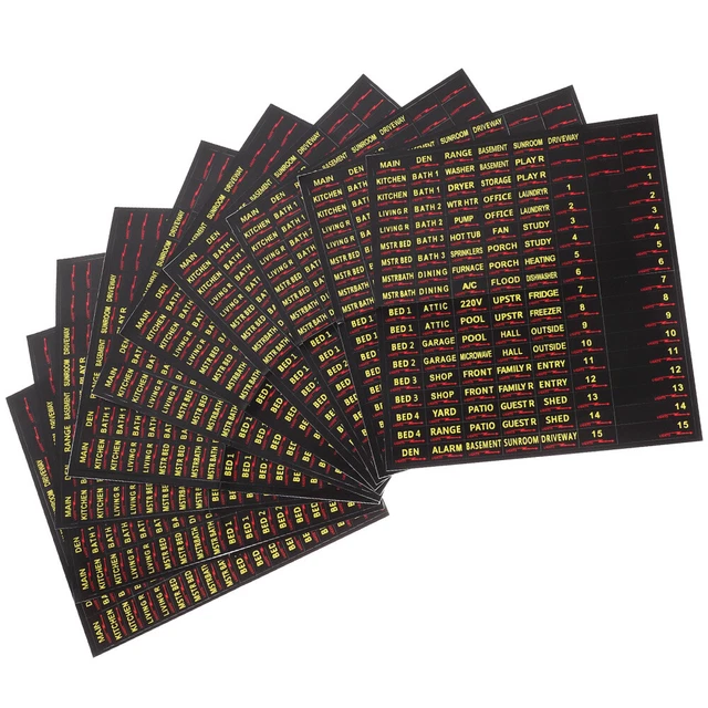 10 SHEETS ELECTRICAL Panel Label Electrical Panel Labels Breaker Panel ...