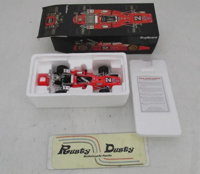 REPLICARZ 1969 MARIO Andretti Brawner Hawk #2 Indy 500 Winner 1:18 ...