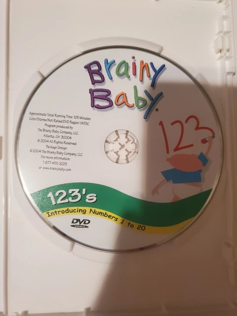 BRAINY BABY 123'S Introducing Numbers 1 to 20 DVD 2006 Movie $5.25 ...