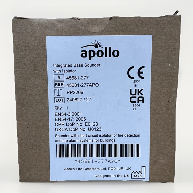 APOLLO XP95 INTEGRATED Base Sounder With Isolator Fire Alarm Base New £ ...