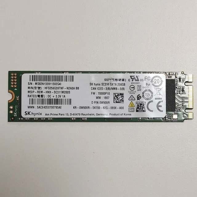 SK HYNIX SC311 256GB NGFF SSD SATA initialized usage time 15866 hours $58.23 - PicClick CA