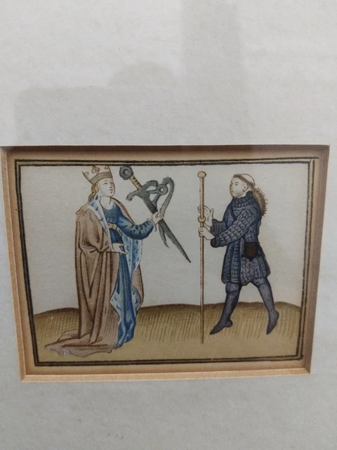 ANTIQUE ORIGINAL MEDIEVAL miniature painting number 6 £78.70 - PicClick UK