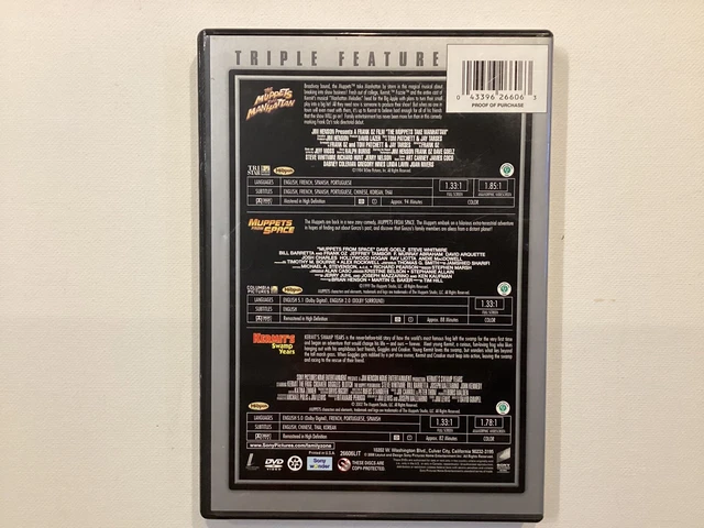 MUPPETS TRIPLE FEATURE - 3 Disc Set - DVD Region 1 $7.00 - PicClick CA
