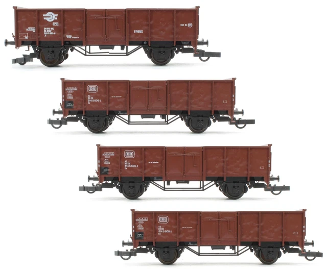 KLEIN MODELLBAHN 'HO' Gauge Rake Of 4 Db/Mav Open Goods Wagons With ...