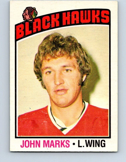 VINTAGE HOCKEY CARD Opc 1976 Chicago Black Hawks John Marks 529 $3.75 ...