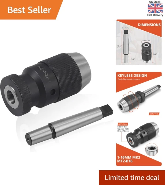 KEYLESS LATHE DRILL Chuck, Keyless Drill Chuck Adapter, 1-16mm Self ...