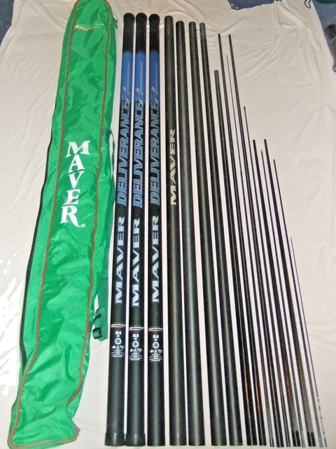 MAVER DELIVERANCE 2 16m allround carp pole with 4 top kits & holdall V ...