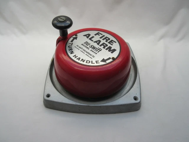 OLD USED NU-SWIFT 3939 hand cranked fire alarm bell £39.50 - PicClick UK