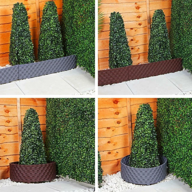 2.38M RATTAN EFFECT Garden Lawn Flower Bed Plant Edging Path Border ...