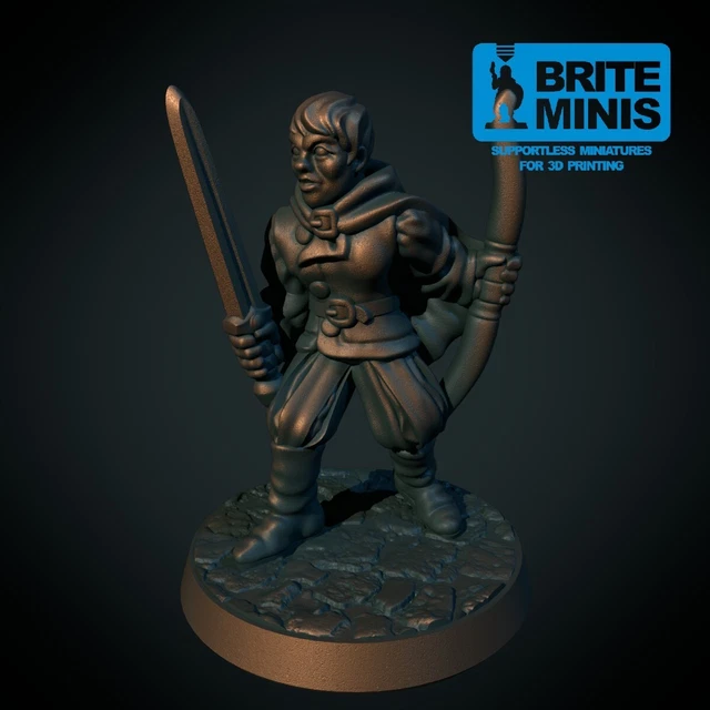 HALF ORC FEMALE Ranger Adventurer 28mm Scale DND D&D Wargame Tabletop ...