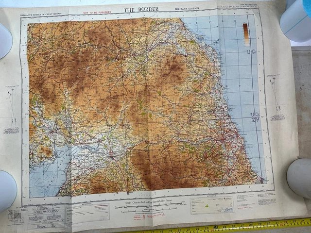 ORIGINAL WW2 BRITISH Army 1939 Map of England - RAF Bases - The ...