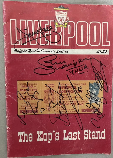 VINTAGE THE KOPS Last Stand original programme Multi Signed By 7 ...