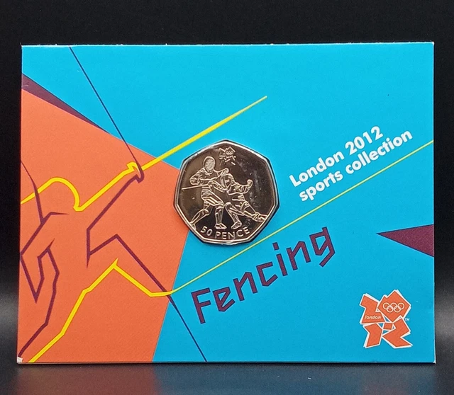 LONDON 2012 OLYMPIC 50p Coin FENCING Brilliant Uncirculated In Sealed ...